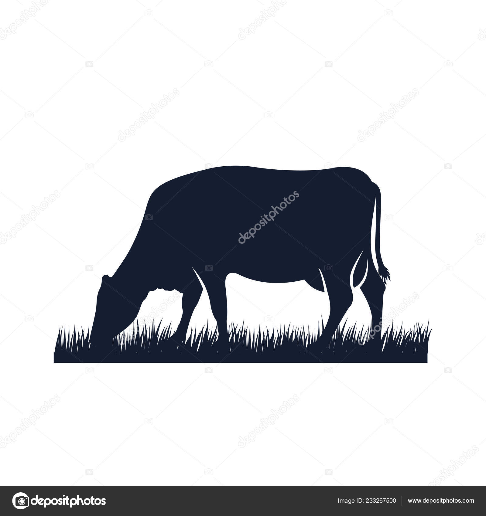Koe Silhouet Vector Gratis Downloaden Koe Silhouet Geïsoleerd Op Wit