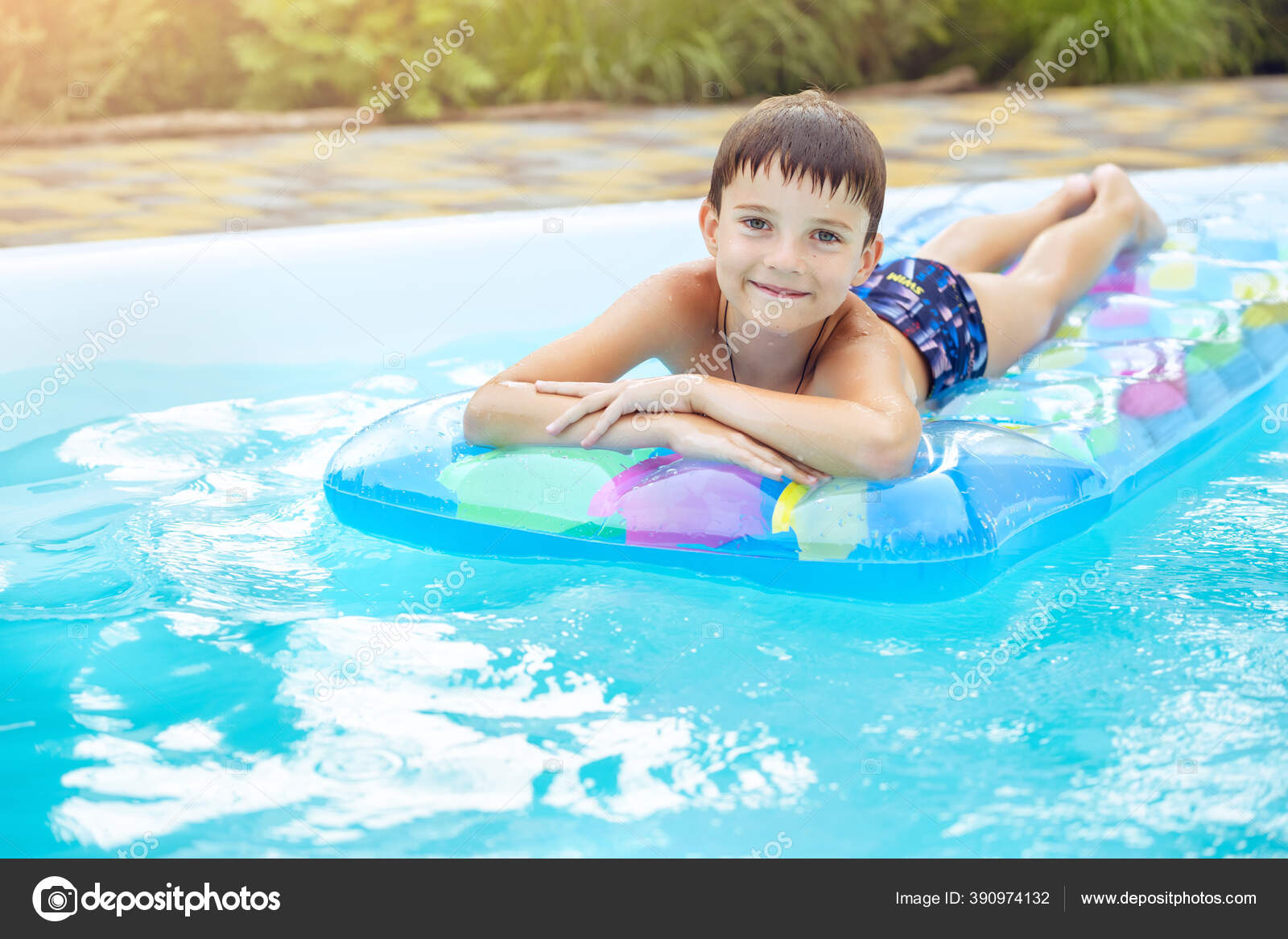 Boy Inflatable Float Outdoor Swimming Pool Home Summer Vacation Kids ...