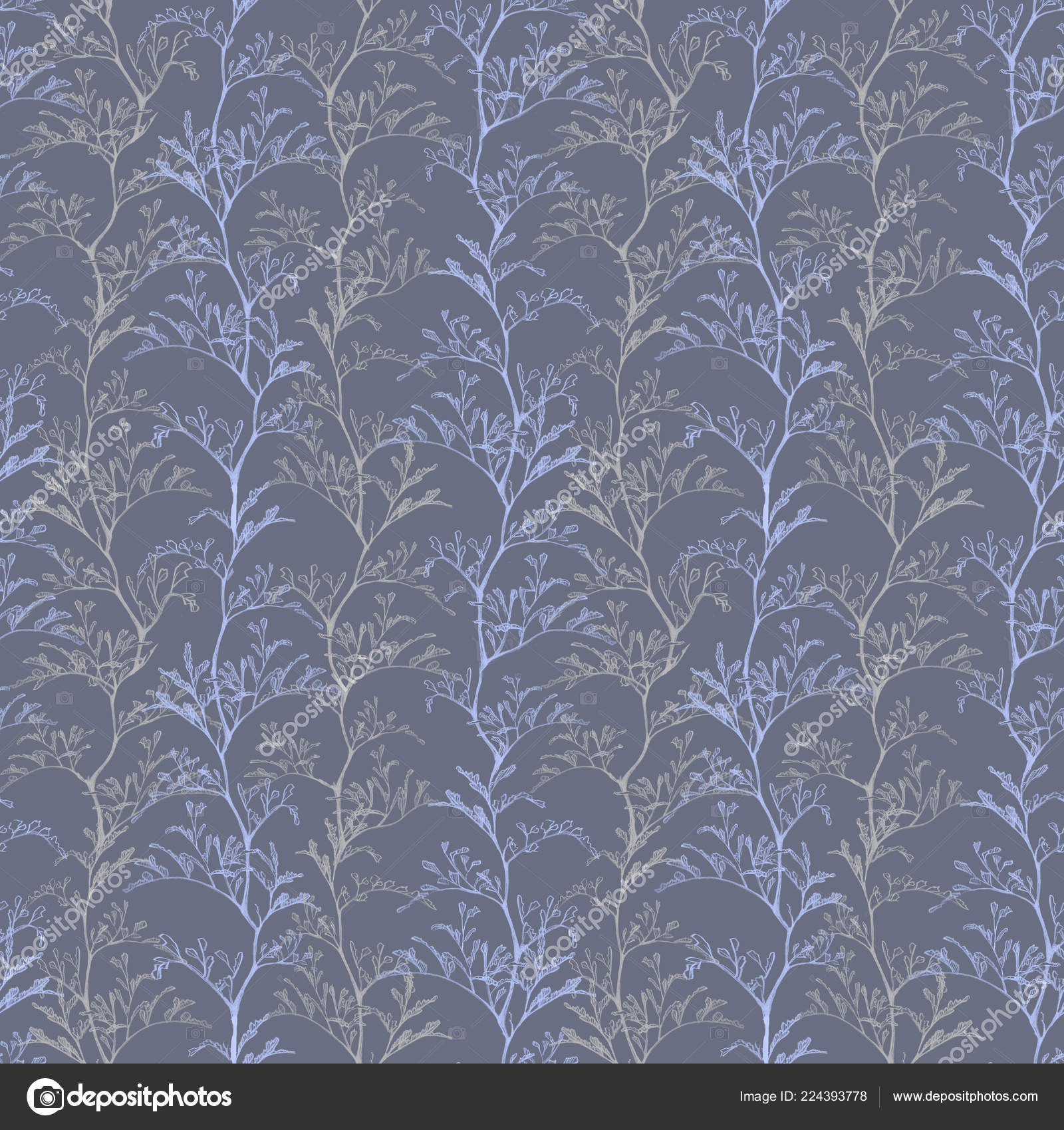 Seamless Violet Pattern Botanical — Stock Photo © NaXi #224393778