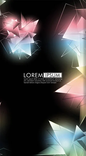 Vertical triangle background. Abstract composition of 3D triangles ...