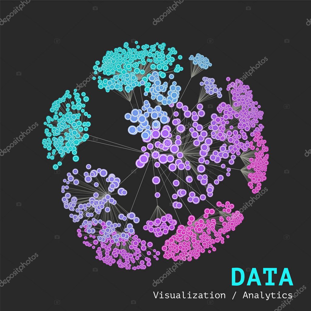 Representación de complejidad de datos. Visualización del concepto de ...