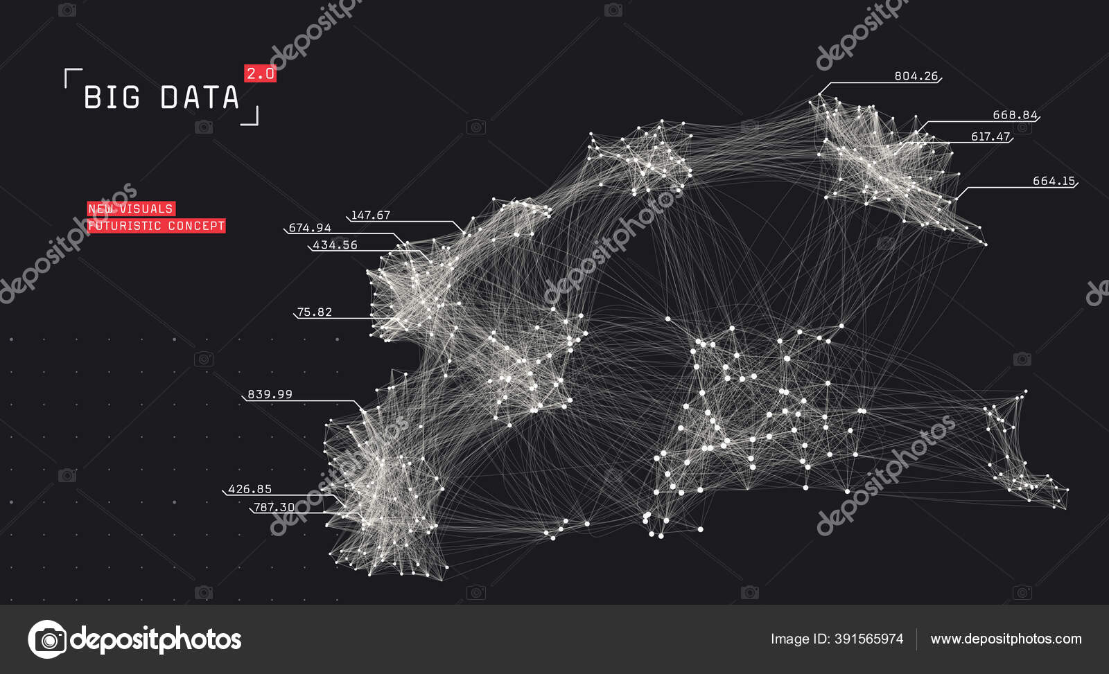 Big Data Visualization Cluster Computing Network Social Media ...
