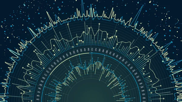 Big Data Concept Visualization Data Complexity Representation Radial Plot Graphic Stock Vector ...