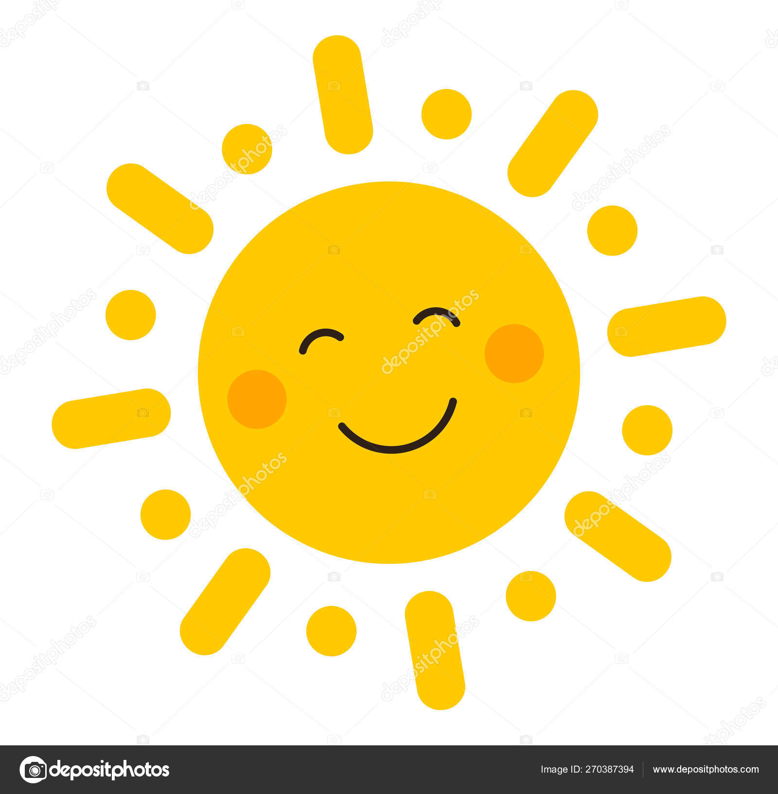 Cute smiling sun icon. Stock Vector Image by ©Studiobarcelona #270387394 Cute smiling sun icon. Stock Vector Image by ©Studiobarcelona #270387394