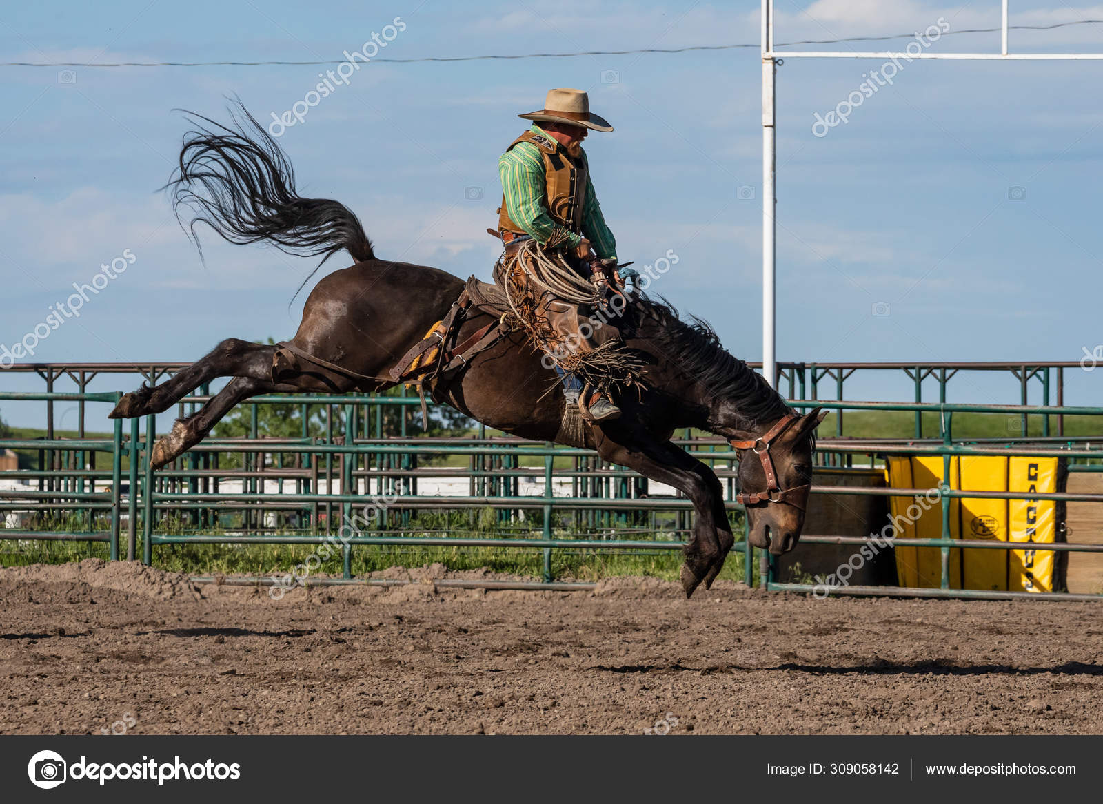 Rodeo Bronco Riding Pincher Creek Canada June 2019 — Stock Editorial ...