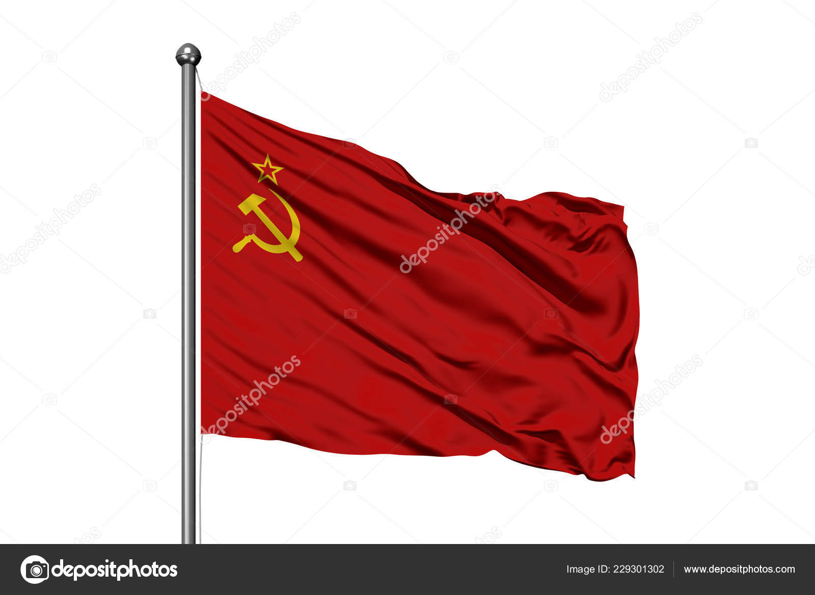 Soviet Flag Waving