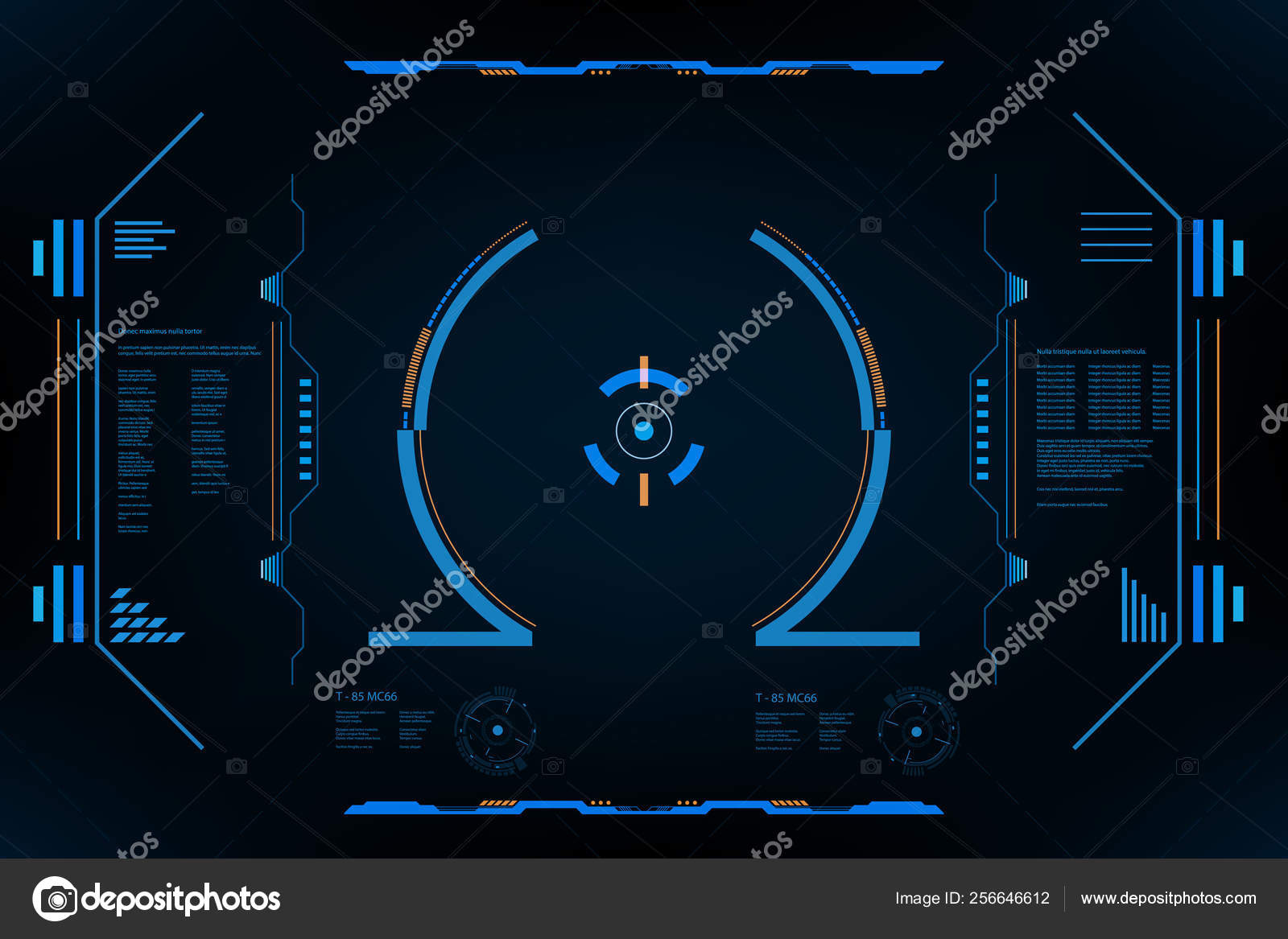 Hud Panel Business Futuristic Abstract Technology Background Vector ...