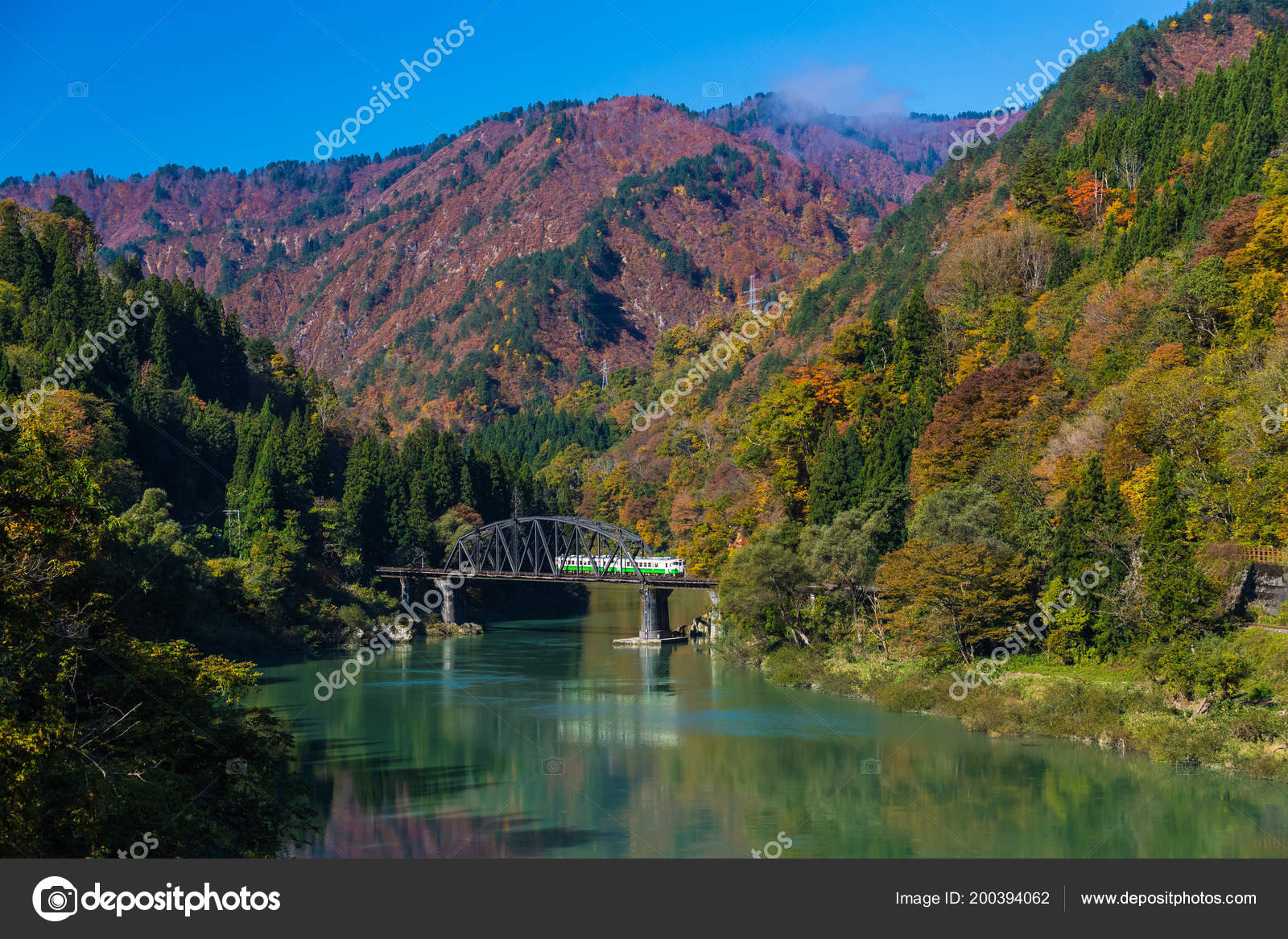 Tadami Line Mishima Town Fukushima Autumn Stock Photo by ©Torsakarin ...