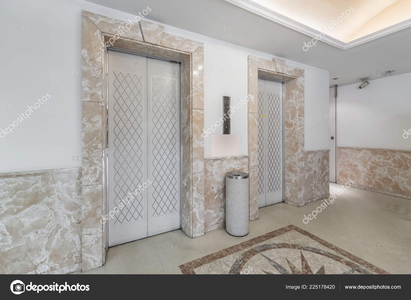 Office Interior Hall Two Elevators — Stock Photo © Torsakarin #225178420