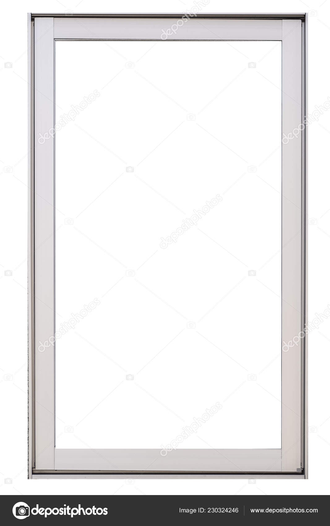 Silver Aluminium Window Frame Isolated White Background Stock Photo by ...