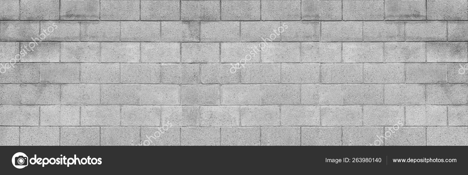 Panorama Cement Block Wall Texture Background Stock Photo by ...