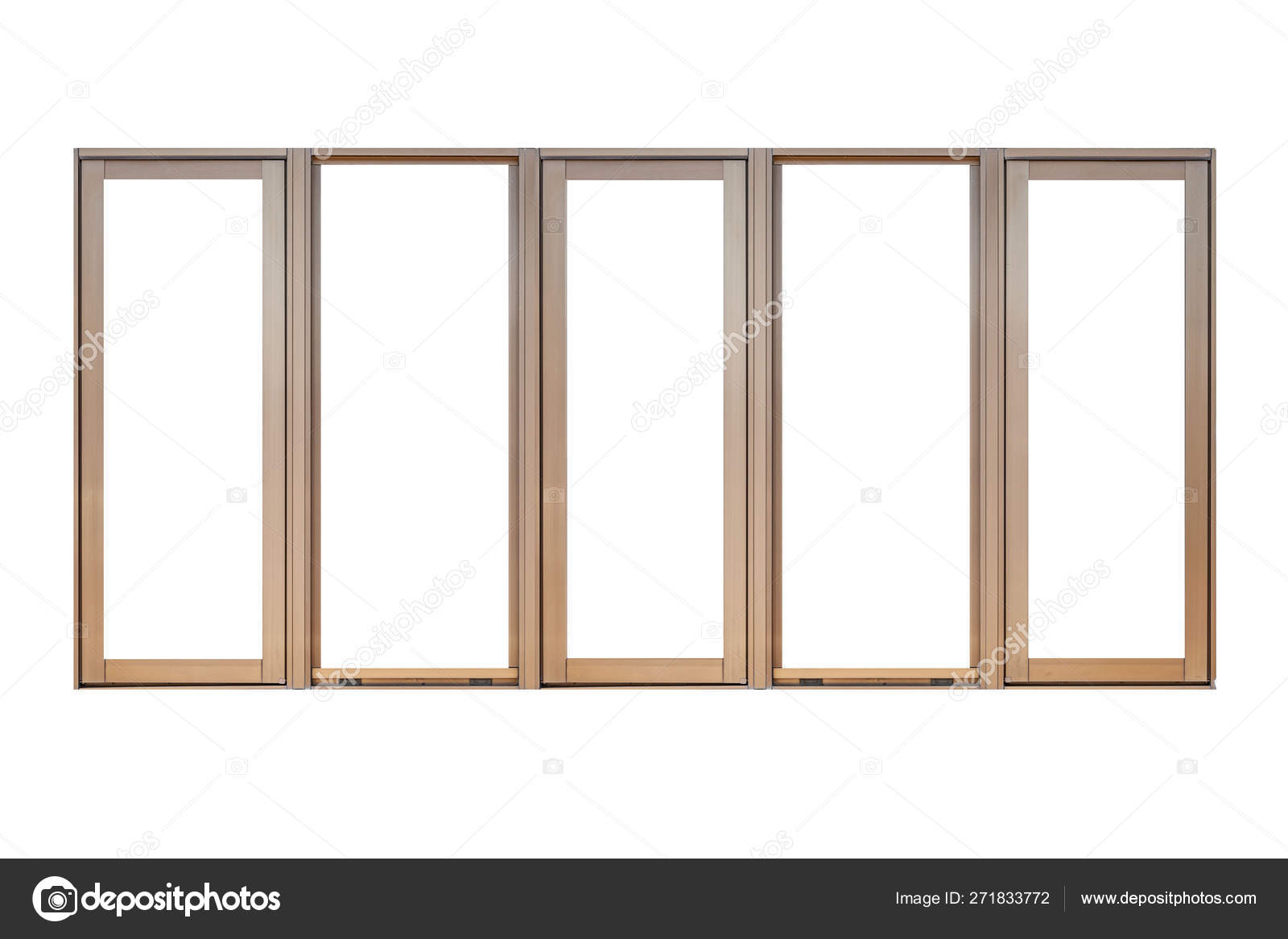 Golden Aluminum Window Frame Isolated White Background Stock Photo by ...