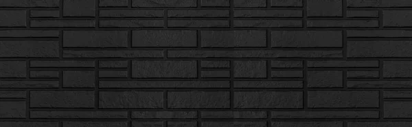 Black Modern Brick Wall Texture Background Seamless — Stock Photo ...