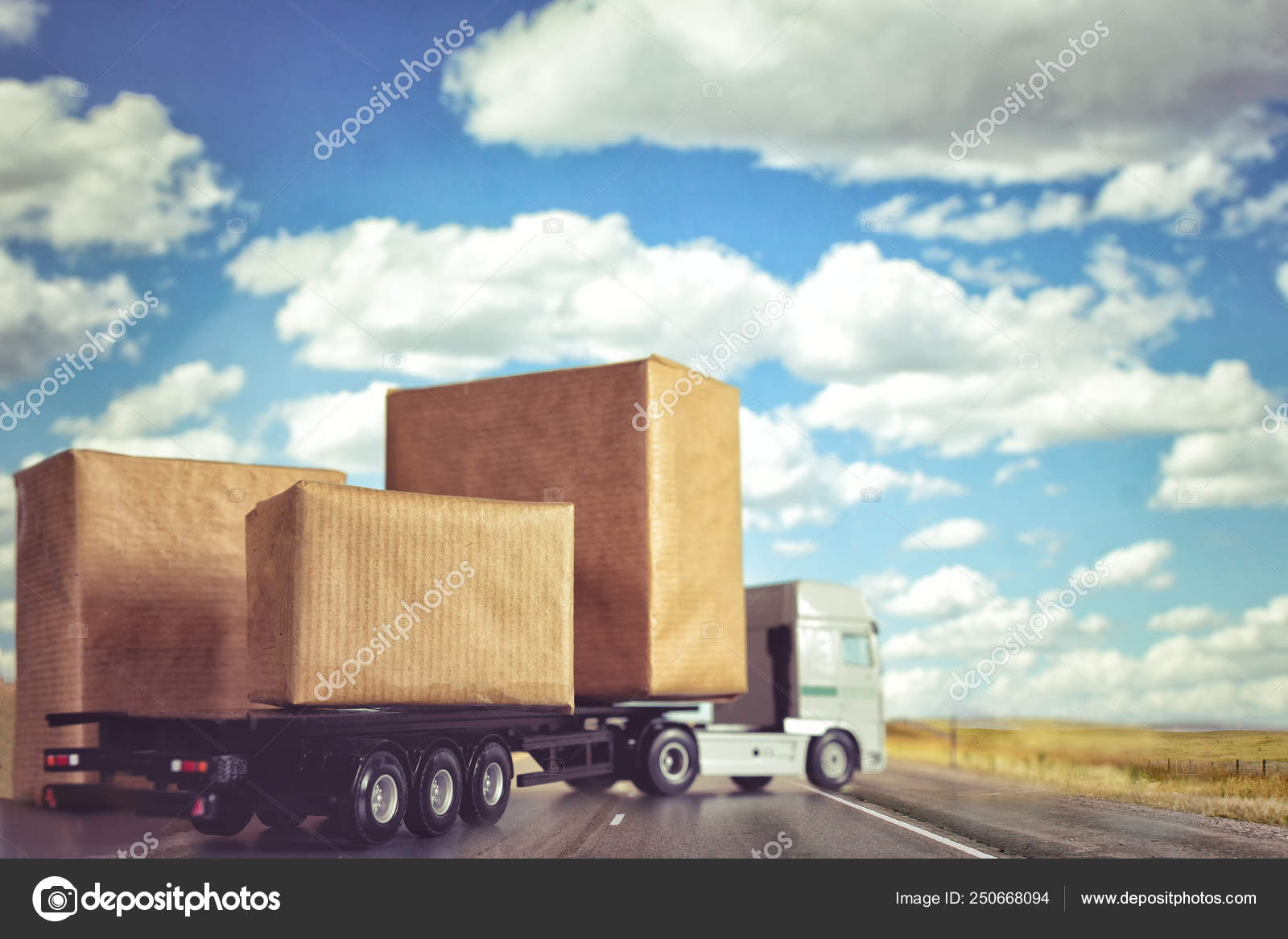 Loading and unloading operations container box loading onto a truck ...