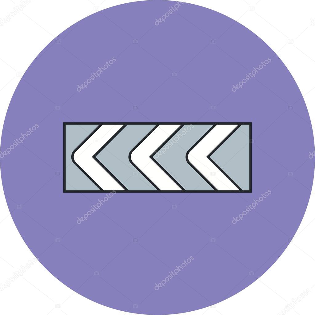 Ilustraci n Desviaci n brusca de la ruta hacia la izquierda Icono de se alizaci n vial 2024