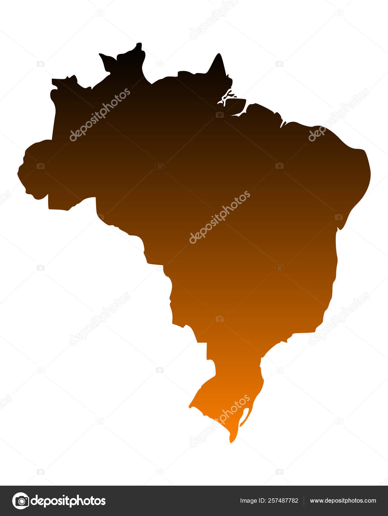 Map Brazil Simple Graphic Geography Map — Stock Photo © YAYImages ...