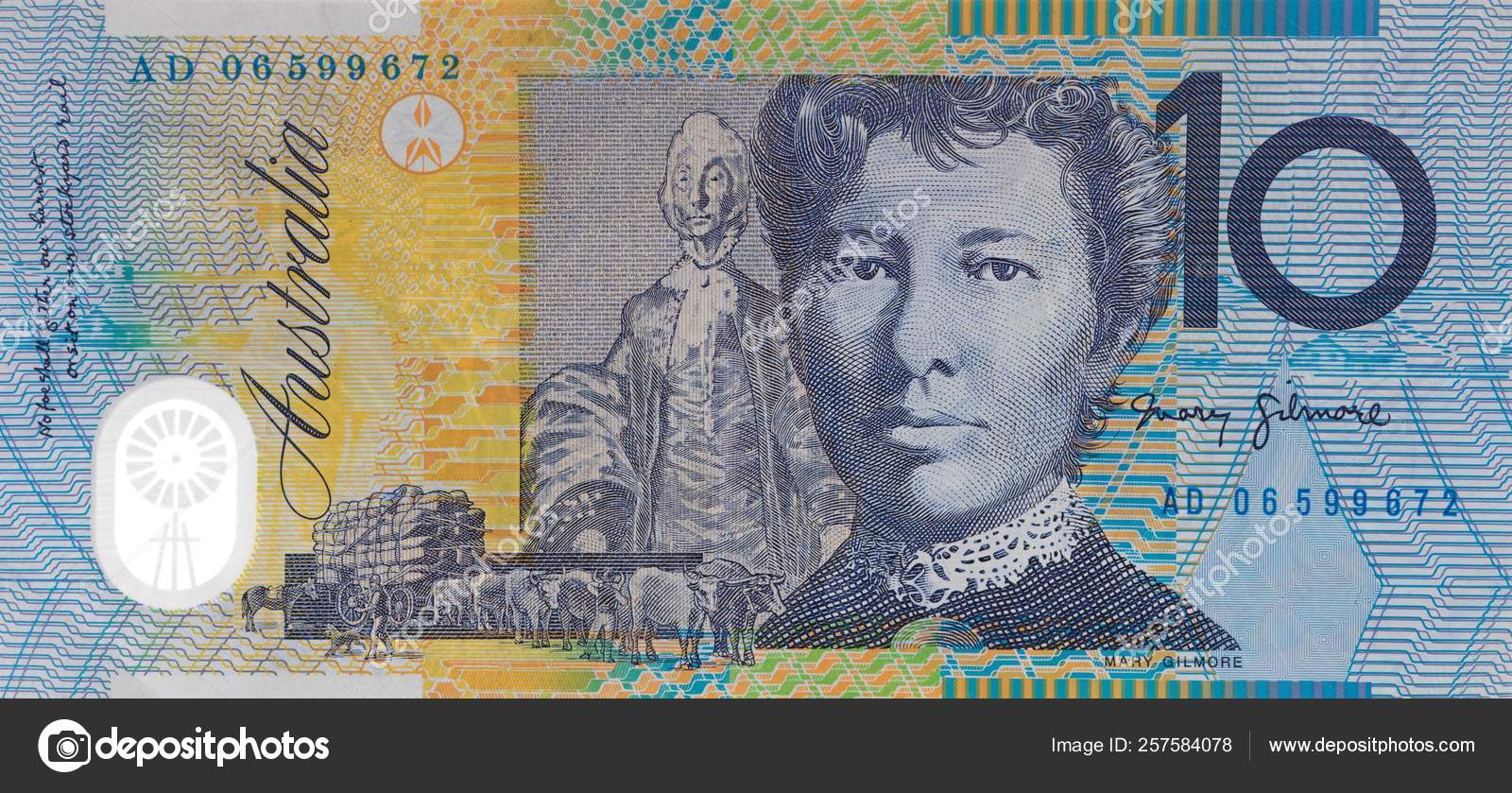 Australian Ten Dollar Note Isolated White Background — Stock Editorial ...