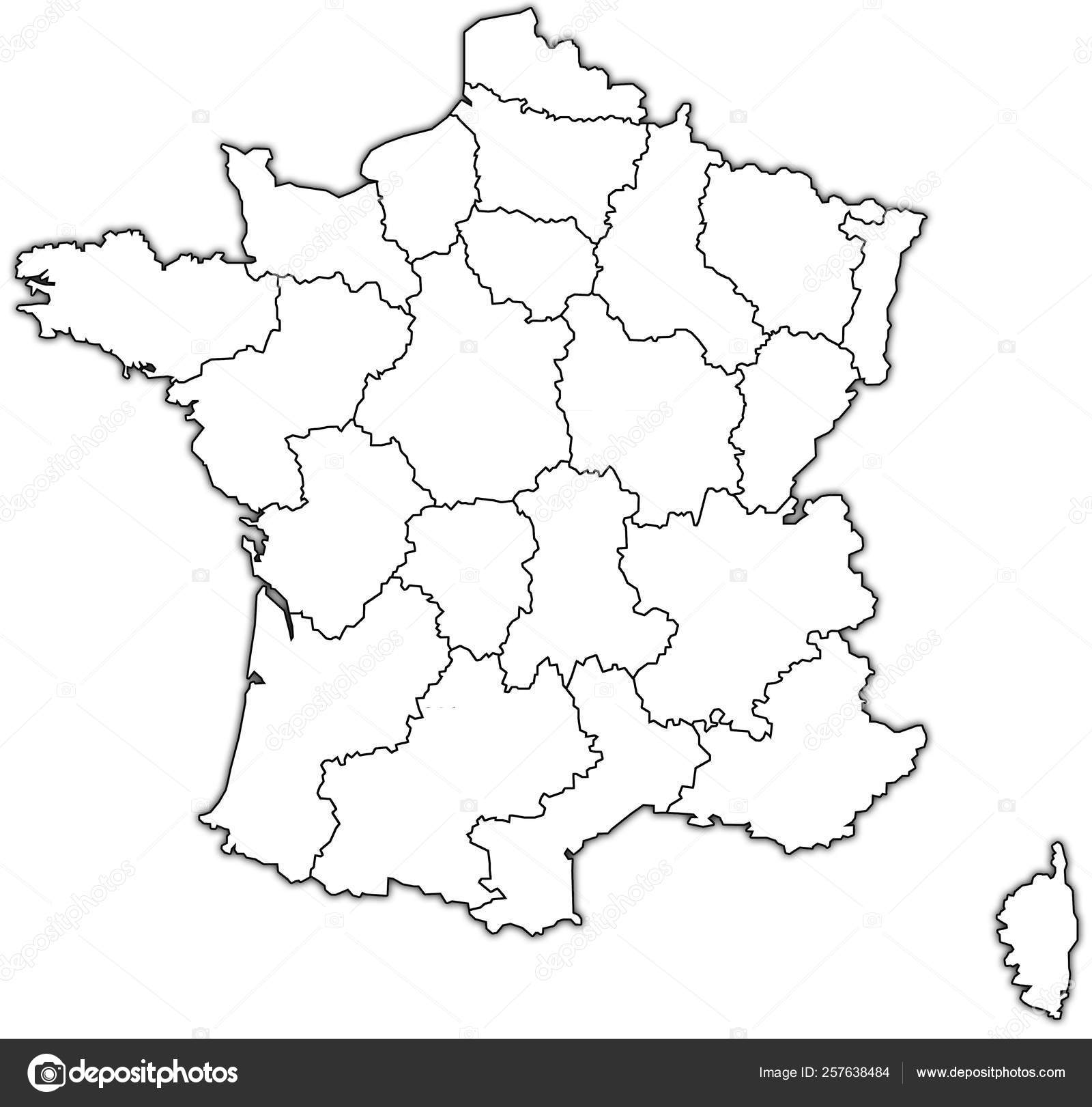 Physical Map Of France Blank