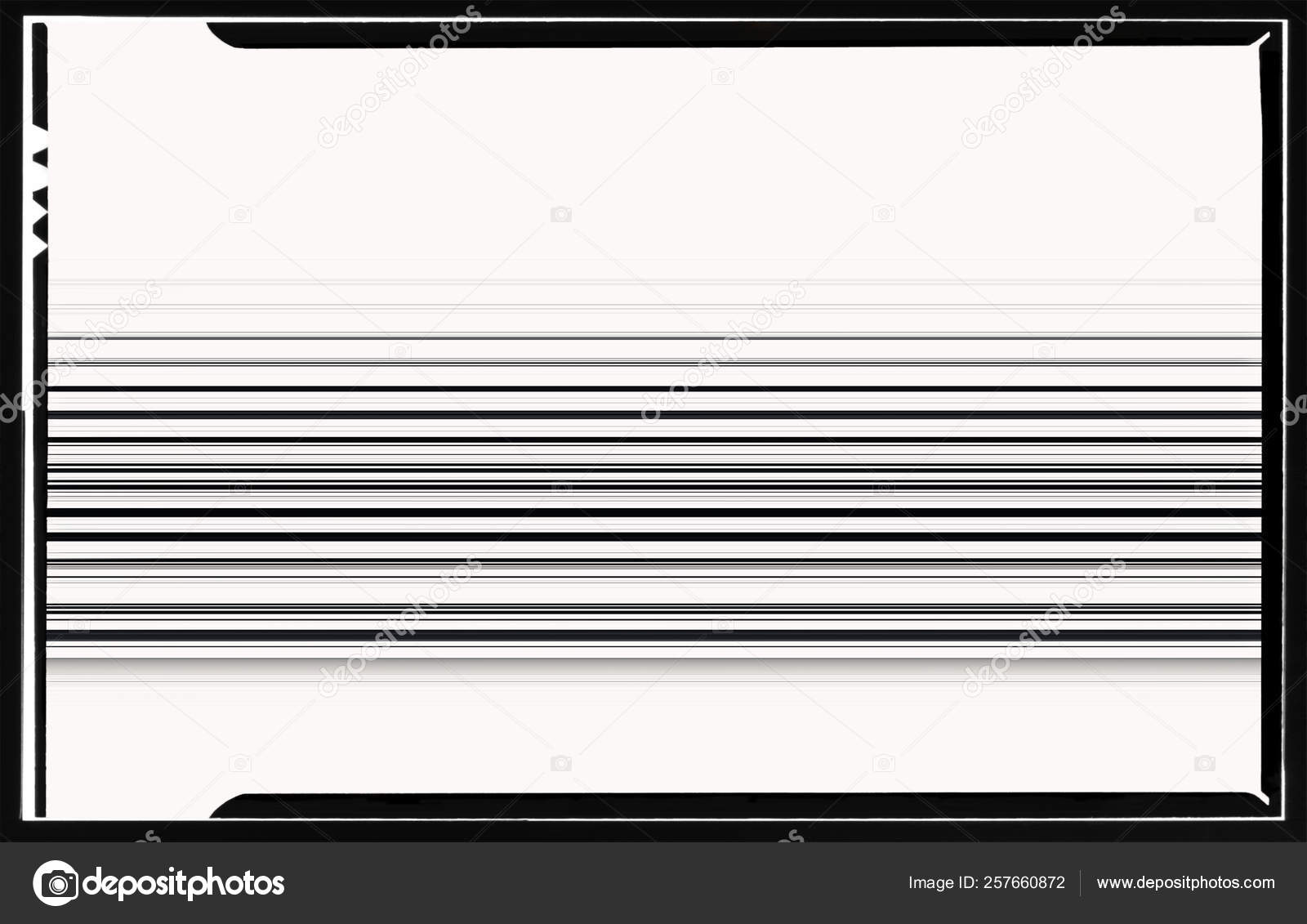 Horizontal Black White Film Scan Lines Illustration Background Stock ...