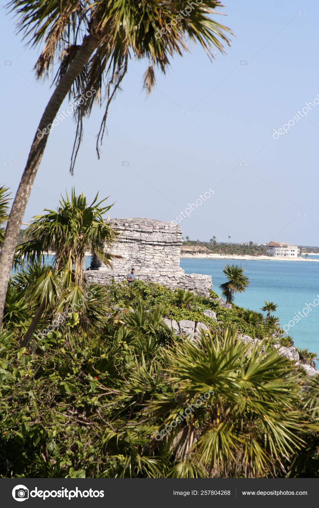Beach Tulum Mexico Resort Background Stock Photo by ©YAYImages 257804268