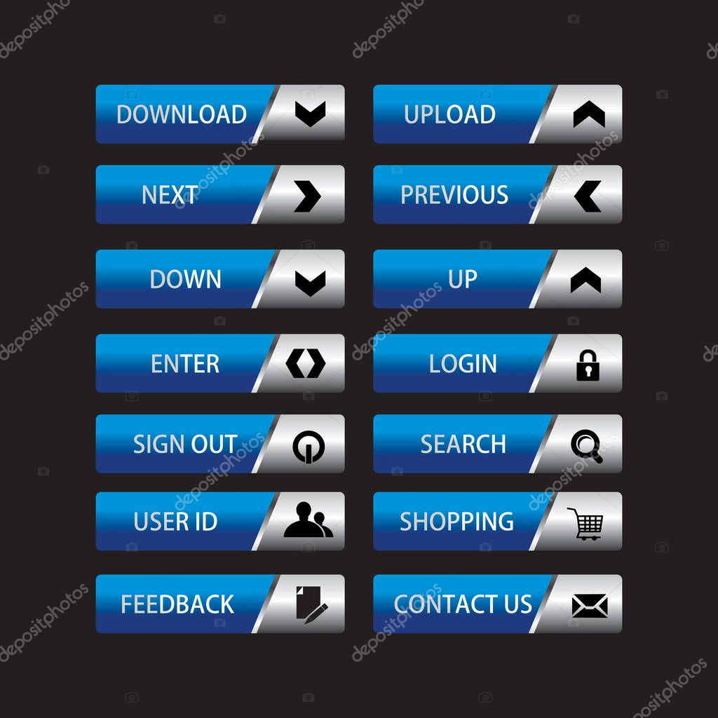 Botones Botones de color vectorial para web y computación colorida web ...