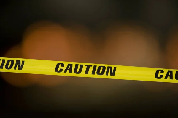 Caution Tape Black Background Flashing Lights Background Stock Photo by ...