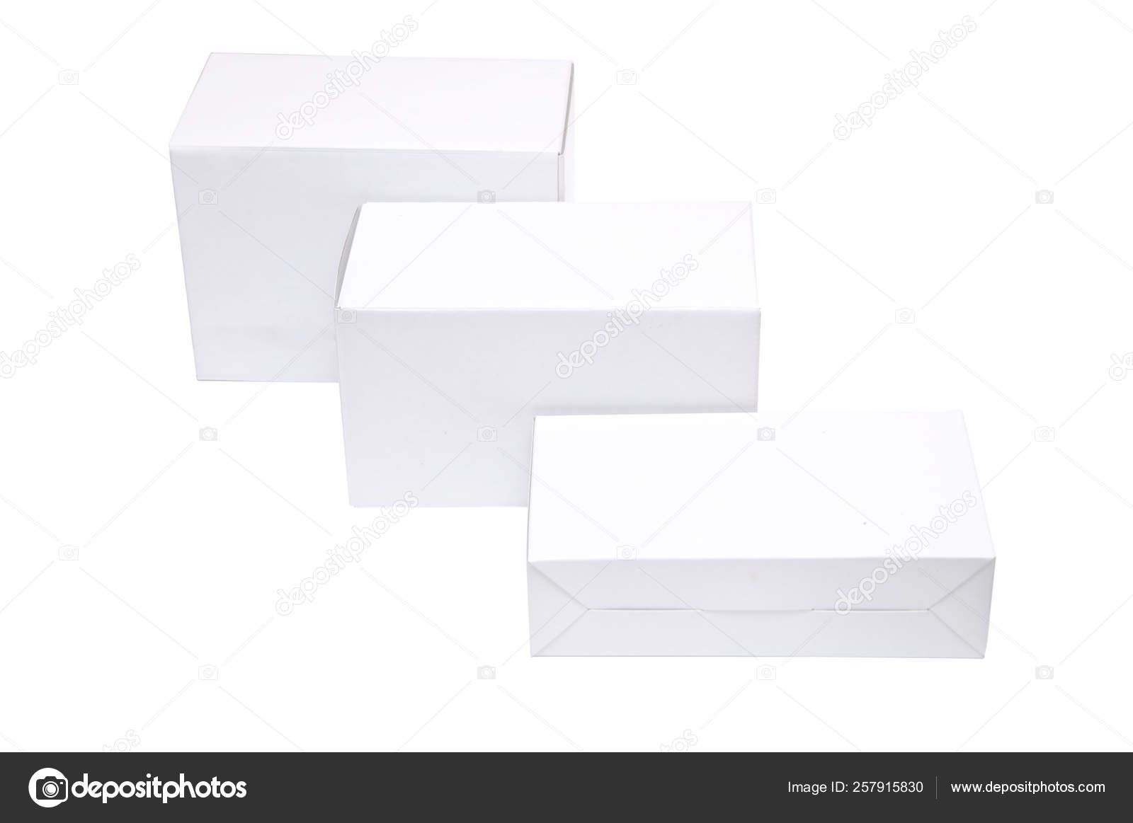 Empty Boxes Cardboard Isolated White Background Stock Photo by ...