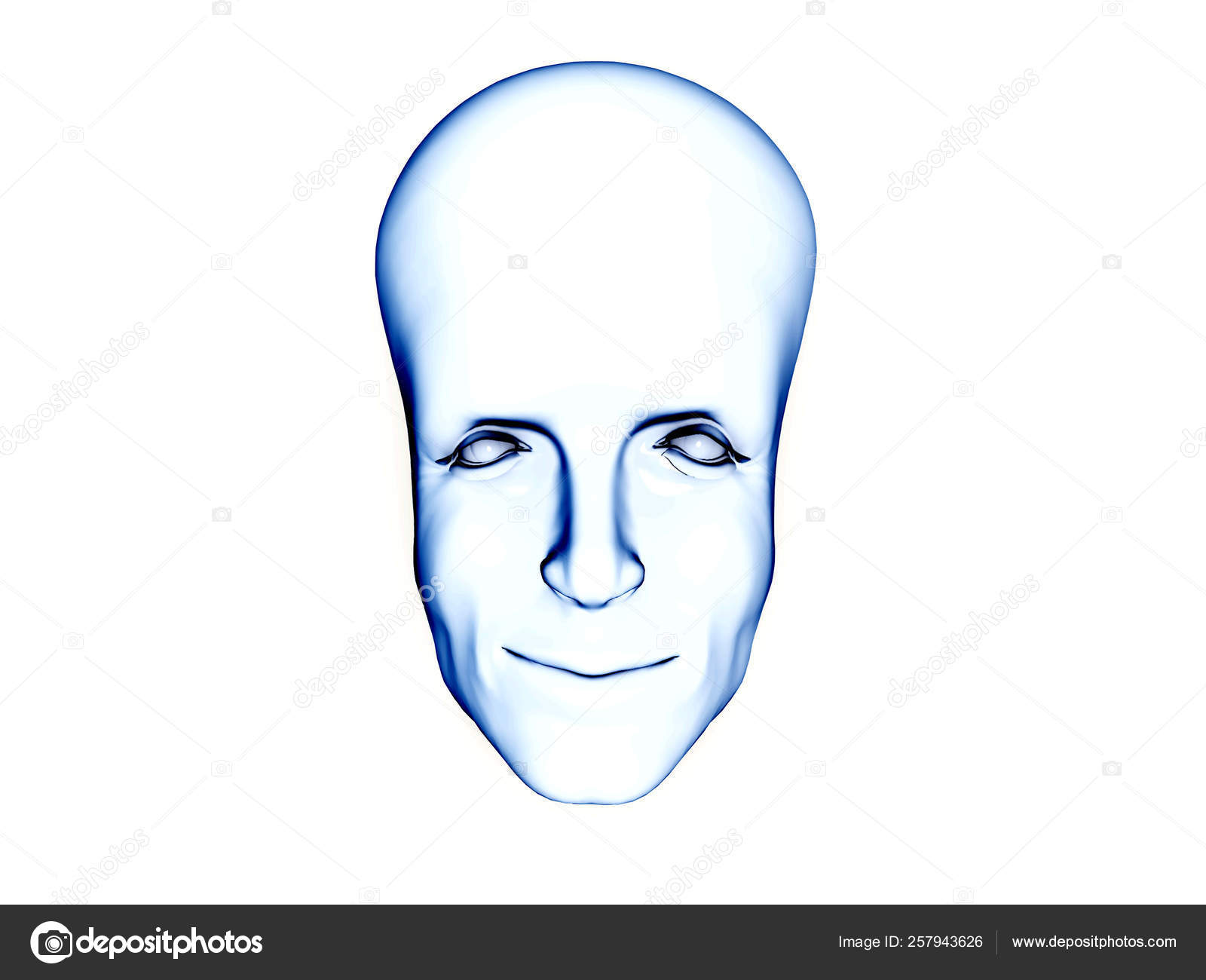 Conceptual Big Brained Smart Mans Face Stock Photo by ©YAYImages 257943626