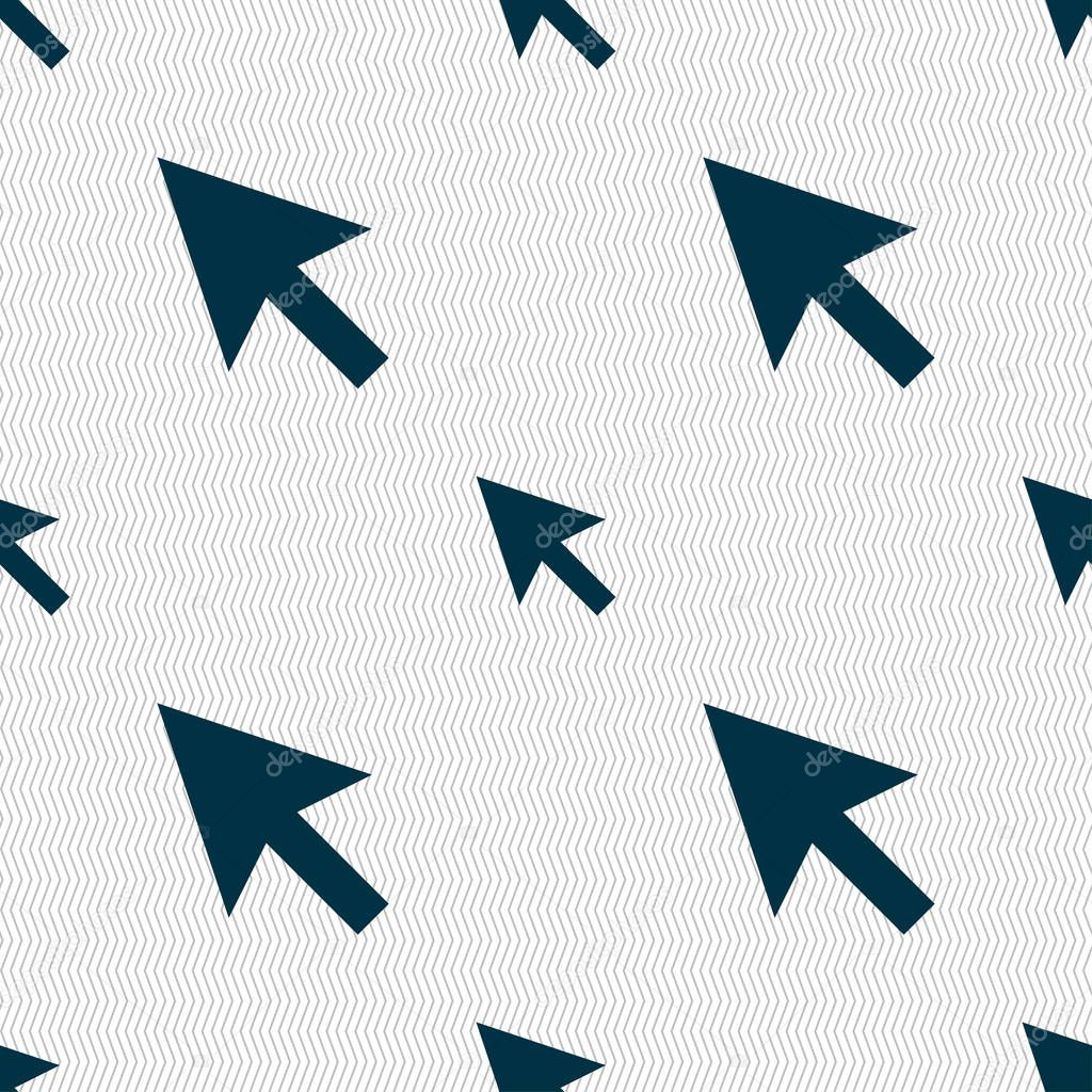 cursor de flecha, signo del icono del ratón del ordenador. Patrón sin ...