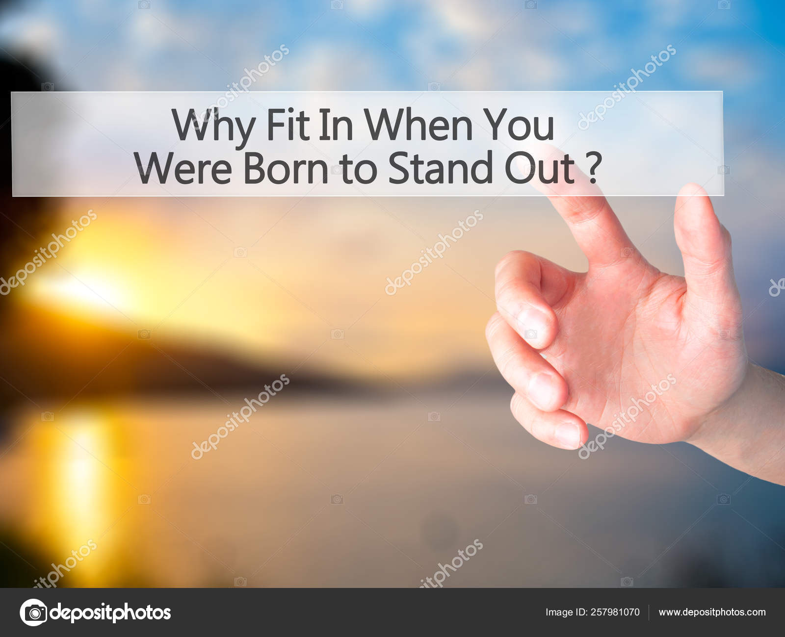 Why Fit You Were Born Stand Out Hand Pressing Button Stock Photo by ... Why Fit You Were Born Stand Out Hand Pressing Button Stock Photo by ...