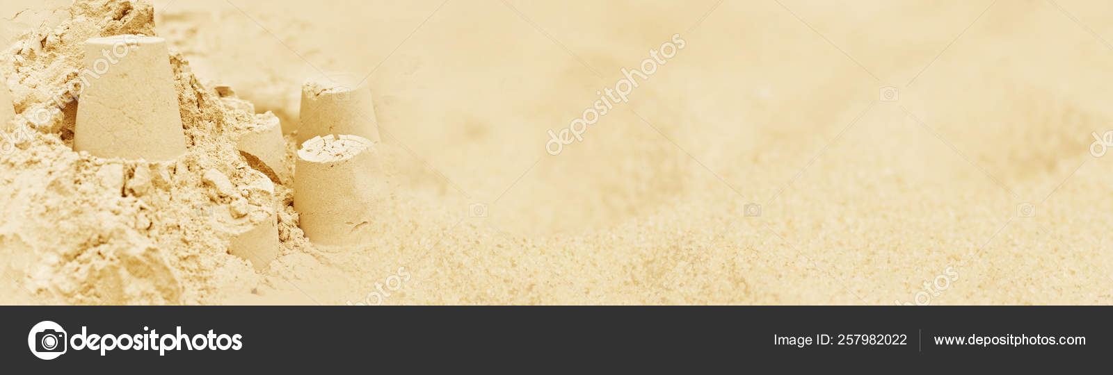 Sand Castle Banner Background Stock Photo by ©YAYImages 257982022