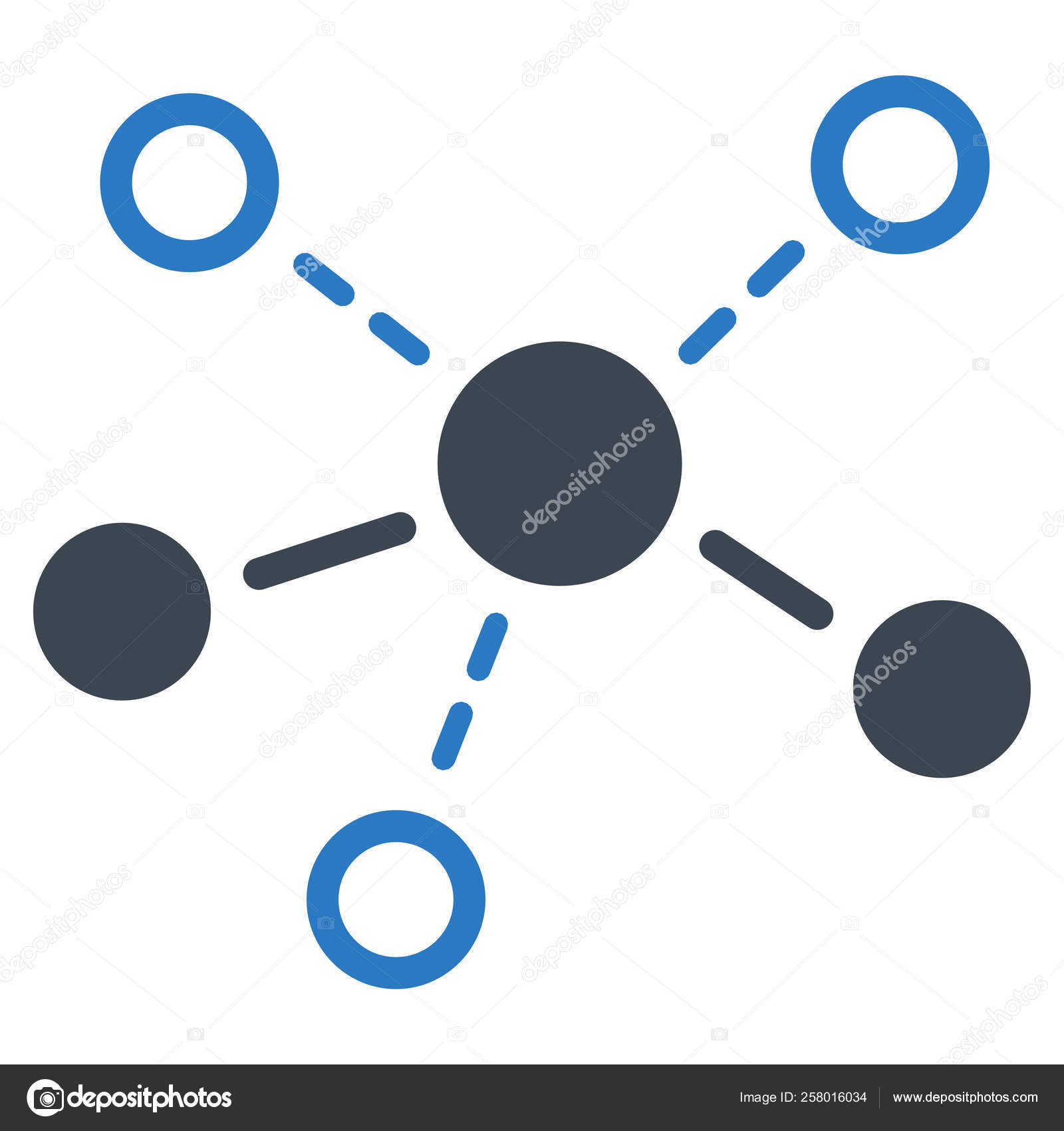 Structure Icon Flat Raster Symbol Uses Smooth Blue Colors Rounded Stock ...
