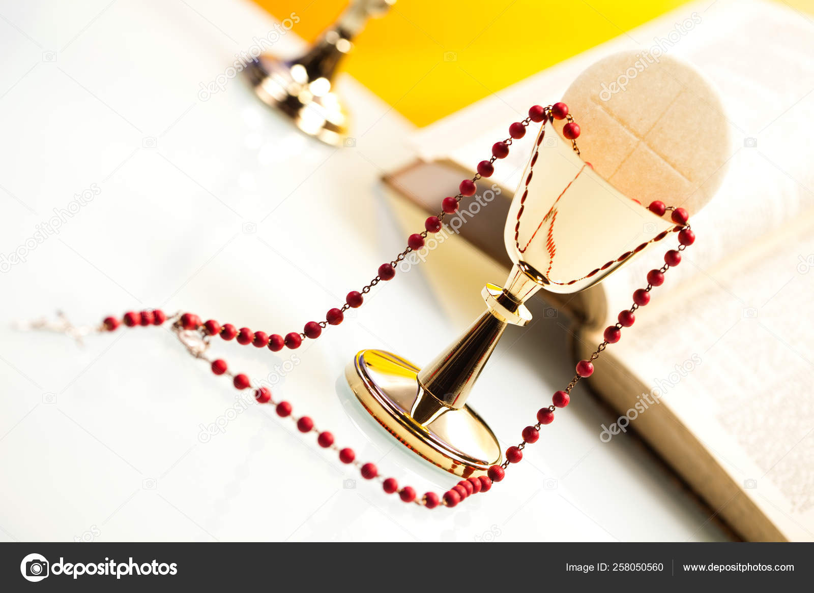 Christian Holy Communion Bright Background Saturated Concept Stock ...