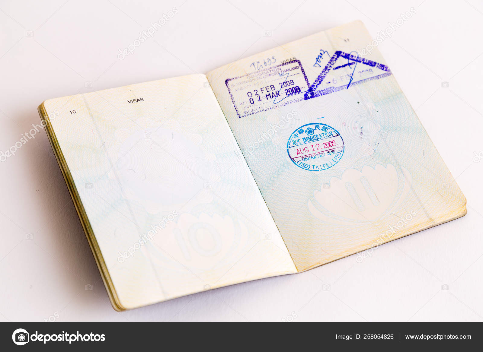 Visa Customs Stamps Passports Stock Photo by ©YAYImages 258054826