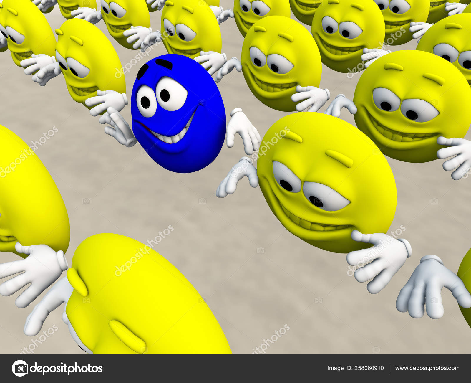 Concept Image Representing Difference Non Conformity Stock Illustration ...