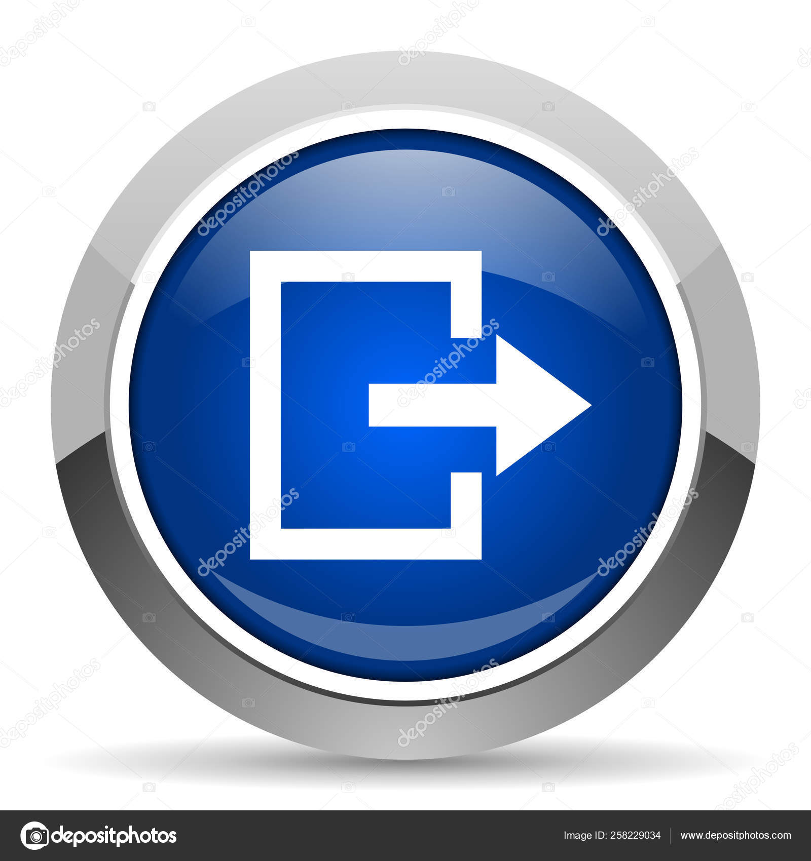 Blue Exit Icon