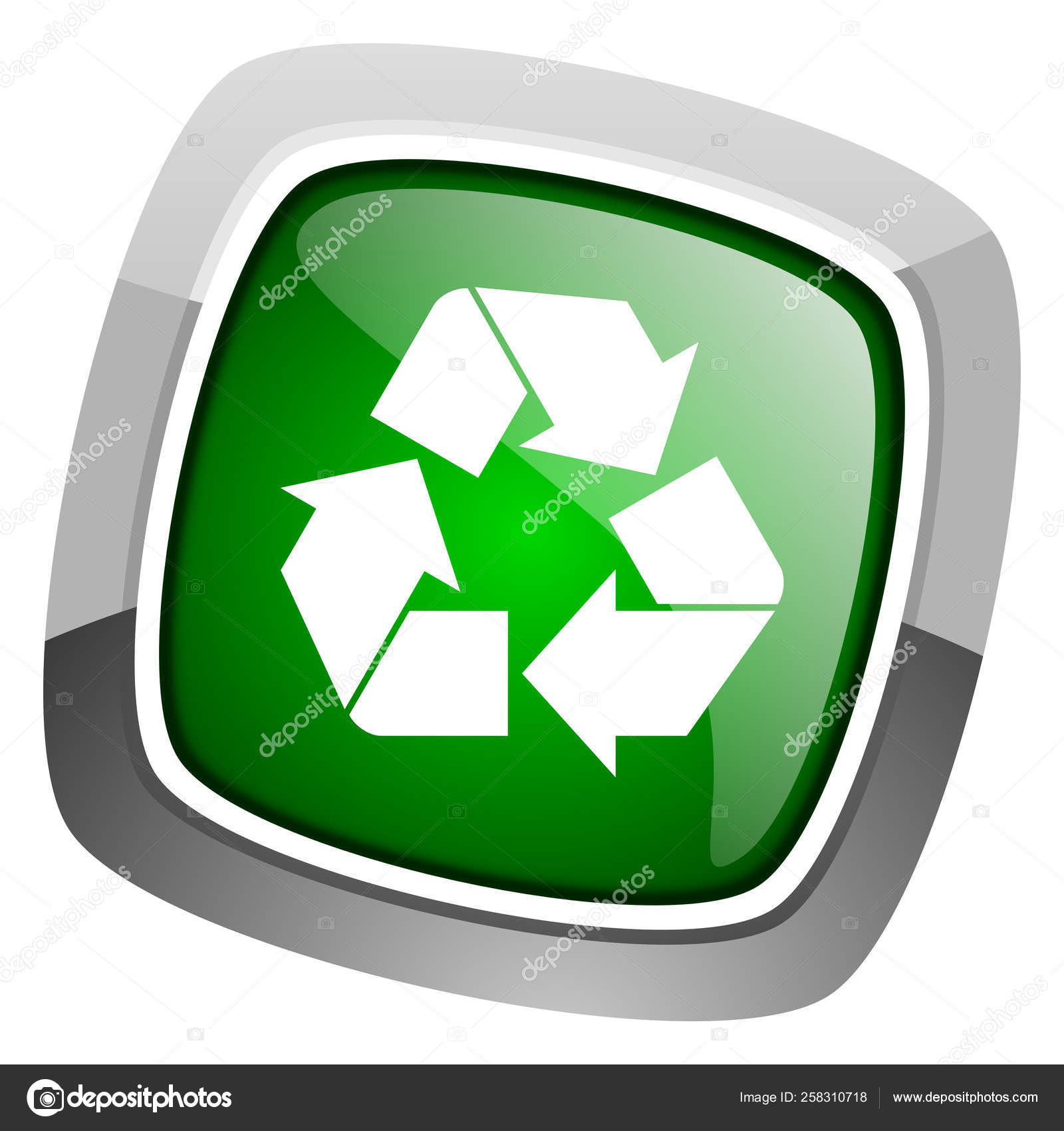 Icono Reciclaje Sobre Fondo Blanco — Foto de stock #258310718 © YAYImages