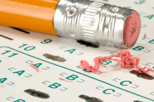 Standardized Quiz Test Score Sheet Multiple Choice Answers — Stock ...