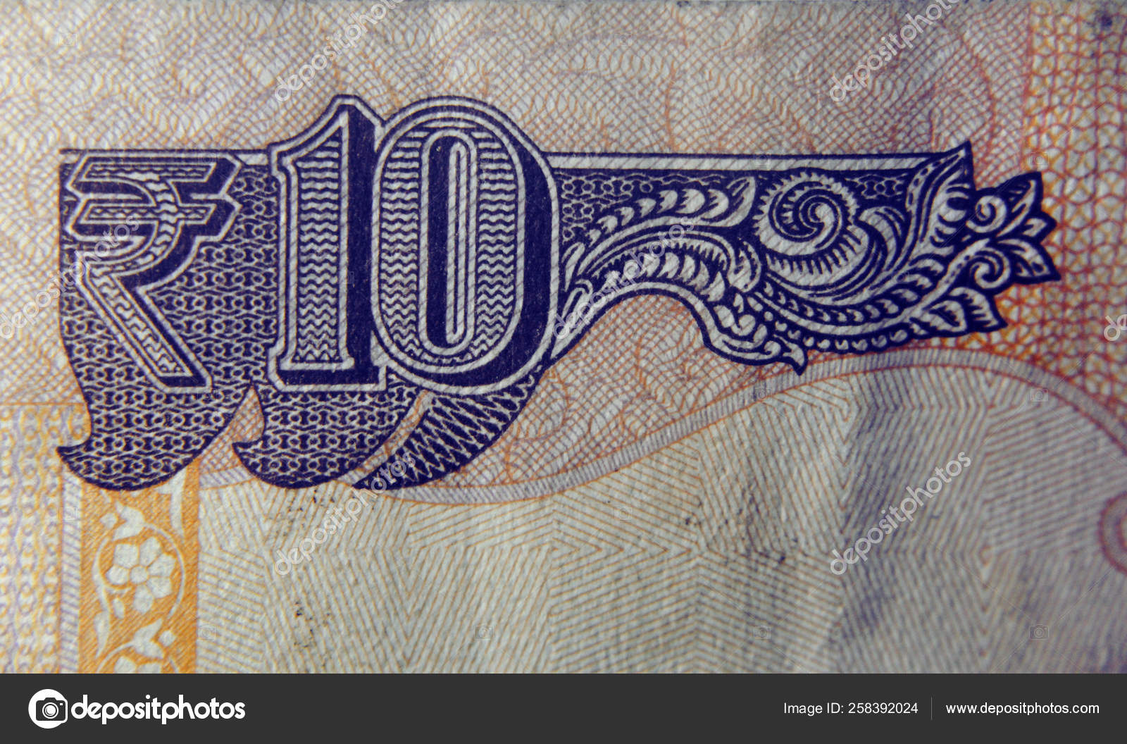 Rupee Symbol Ten Rupee Banknote Stock Photo by ©YAYImages 258392024