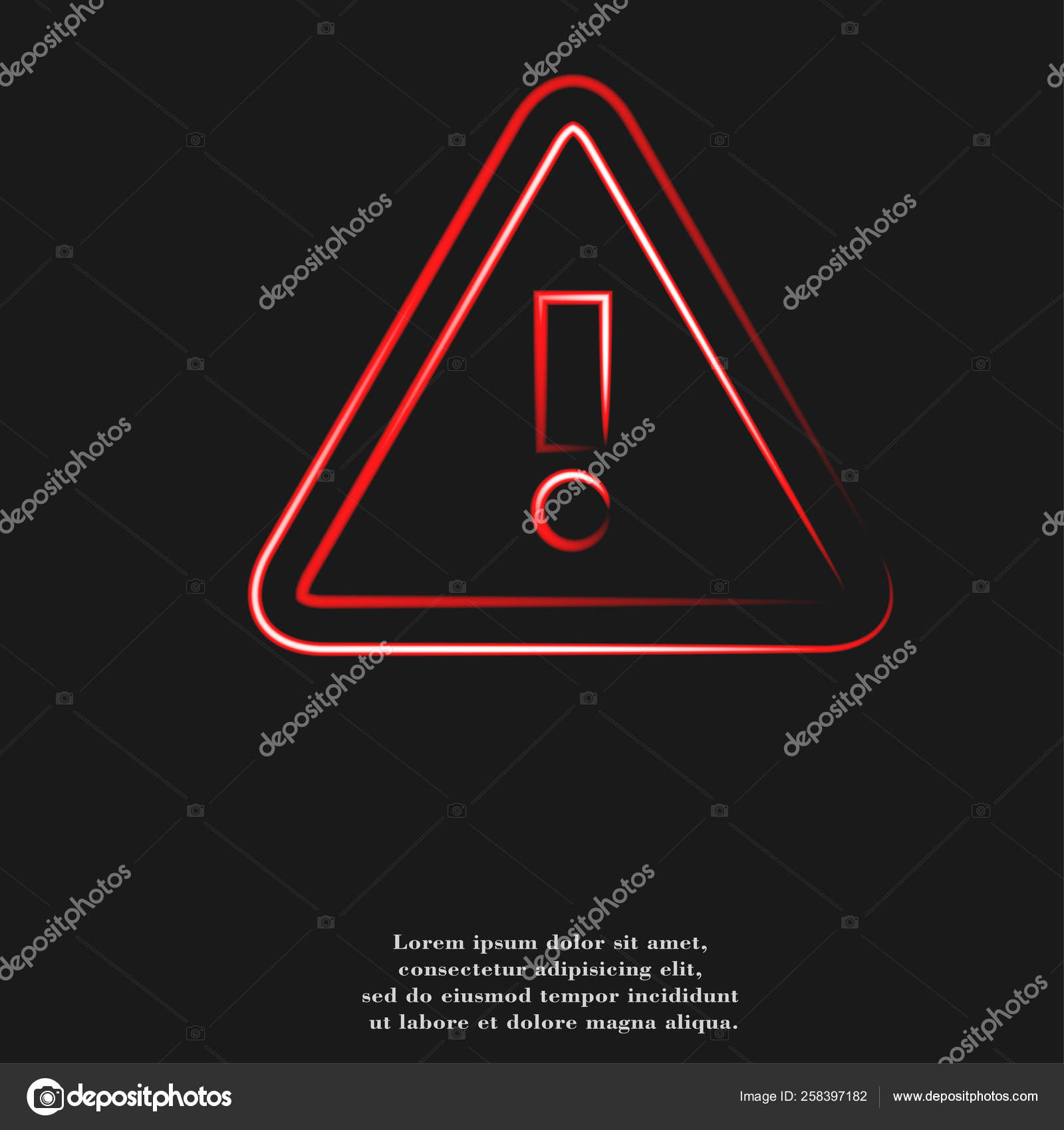 Danger Exclamation Mark Icon Flat Design Abstract Background — Stock ...