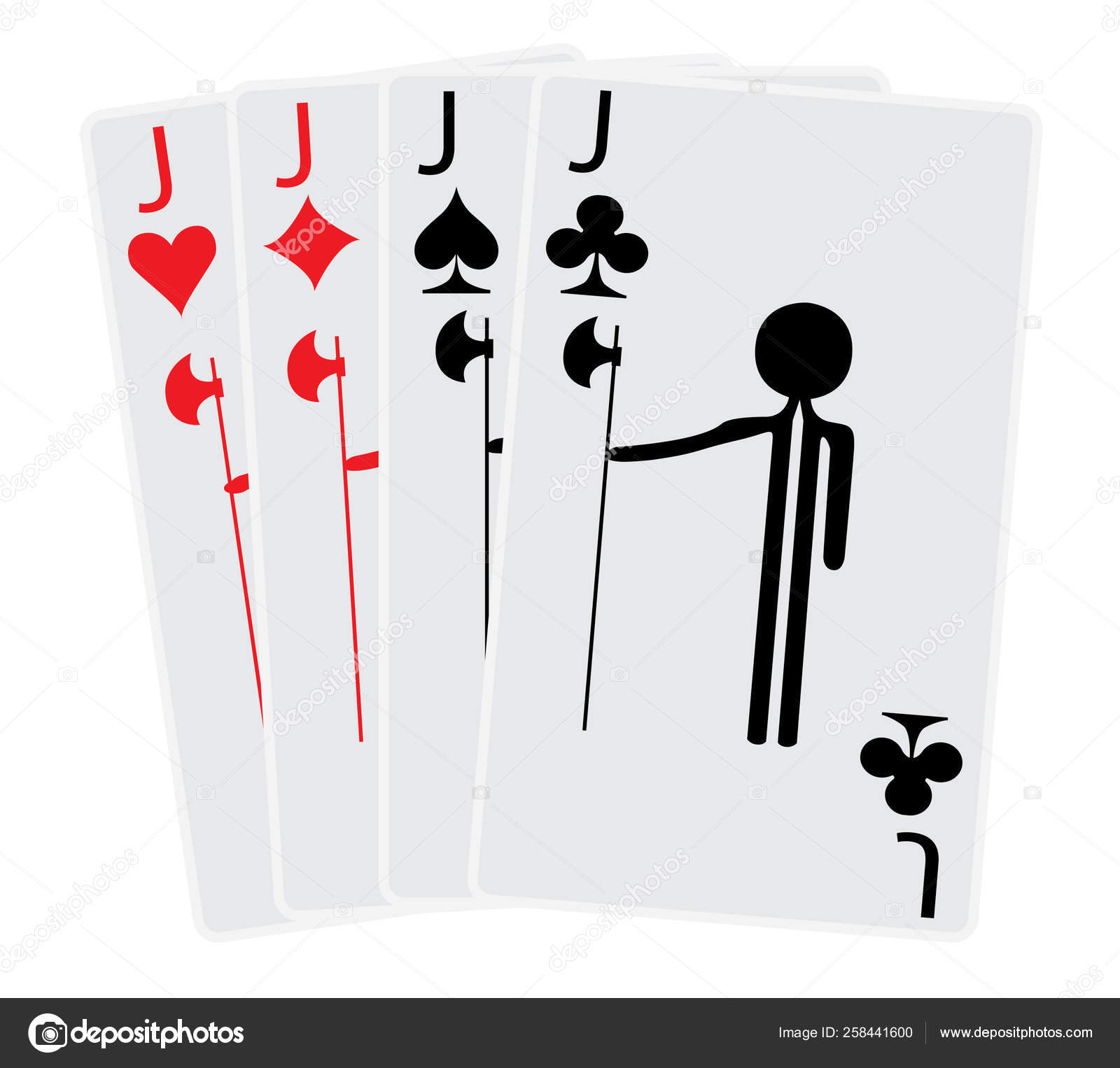 Four Jacks Isolated White Background Stock Photo by ©YAYImages 258441600