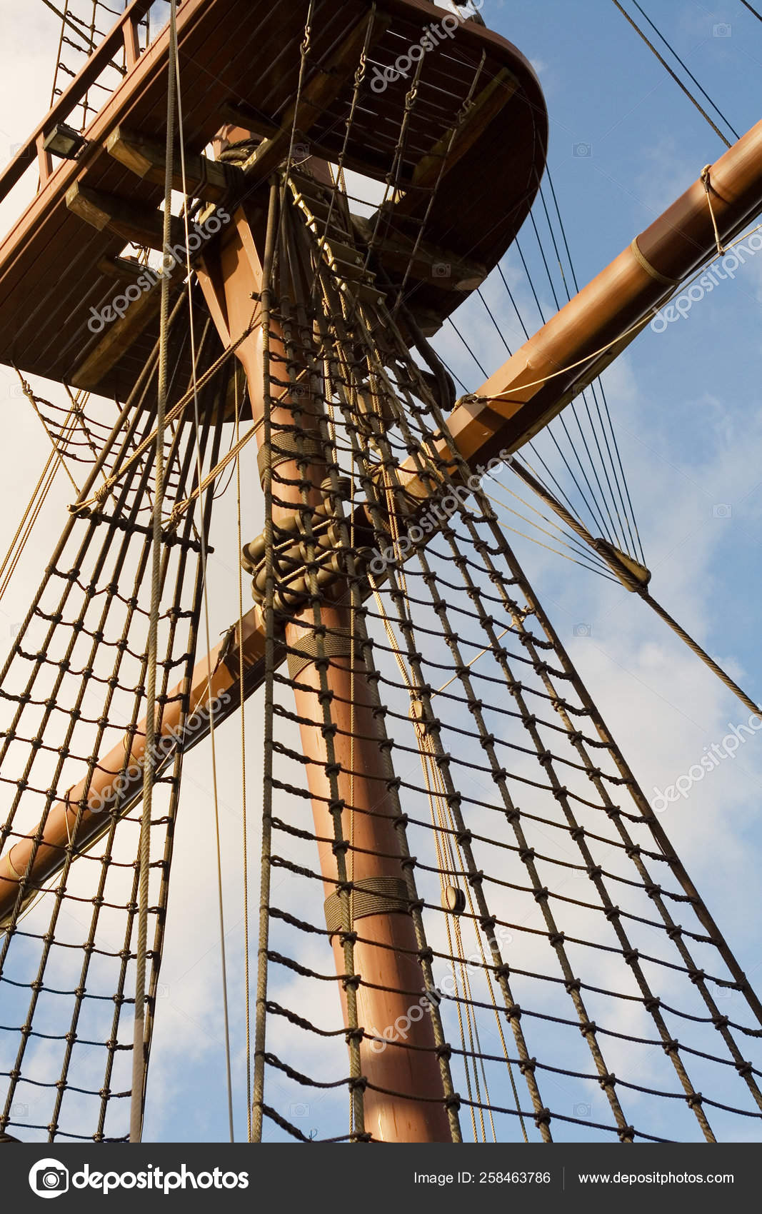 Rigging Rope Details Tall Sailing Ship Scheepvaartmuseum Maritime ...