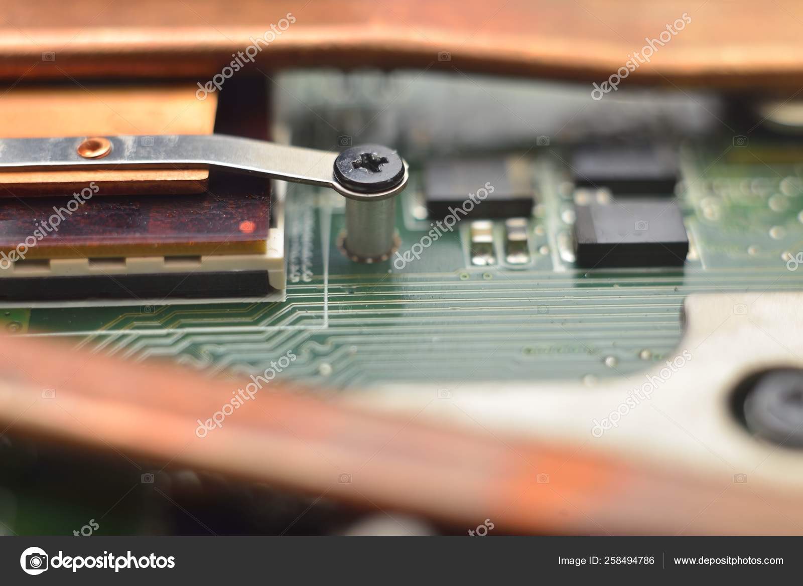 Micro Electronics Develop Manufacturing Background Stock Photo by ...