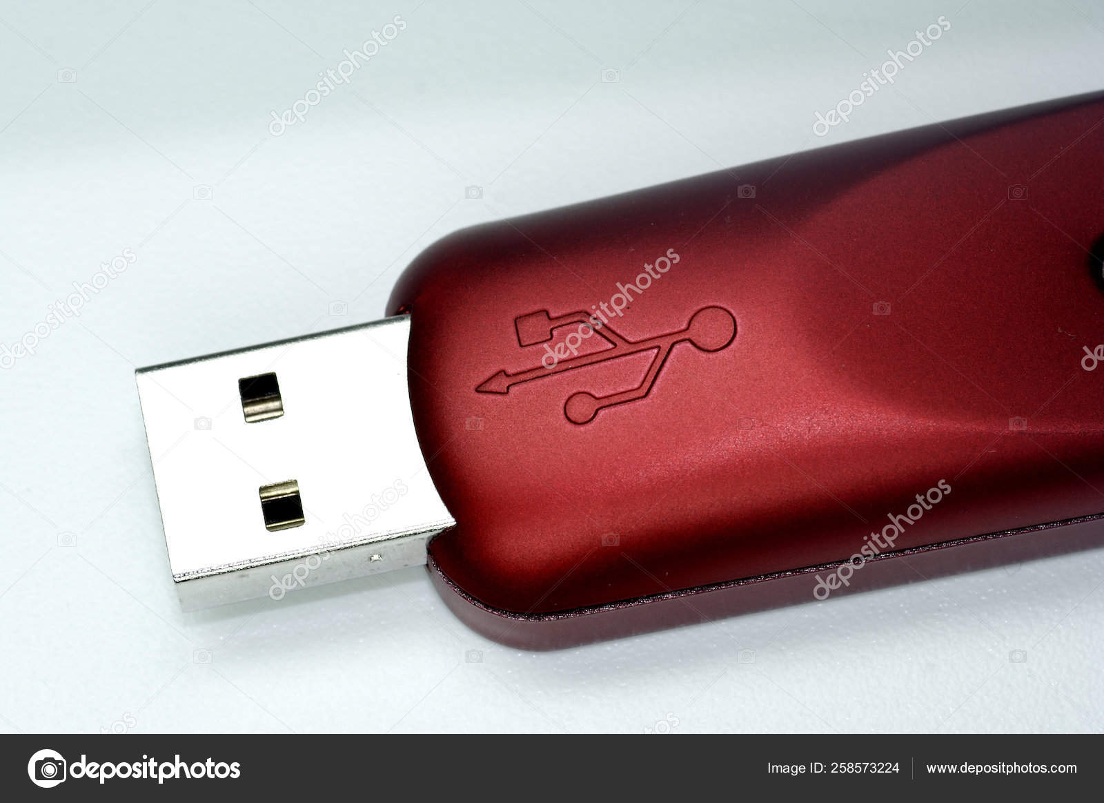 Red Usb Stick Close Stock Photo by ©YAYImages 258573224