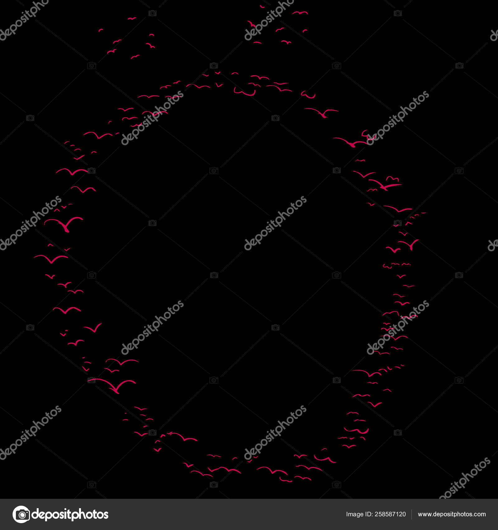 Red Flock Birds Shape Letter Diaeresis Stock Photo by ©YAYImages 258587120