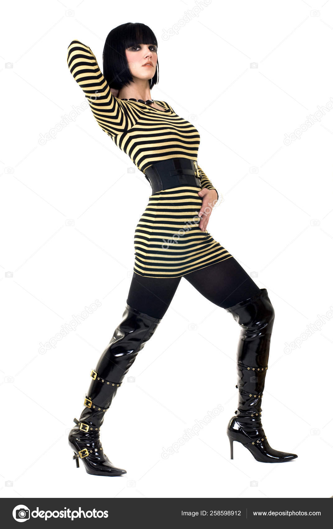 Beautiful Model White Isolated Background – Stock Editorial Photo ...