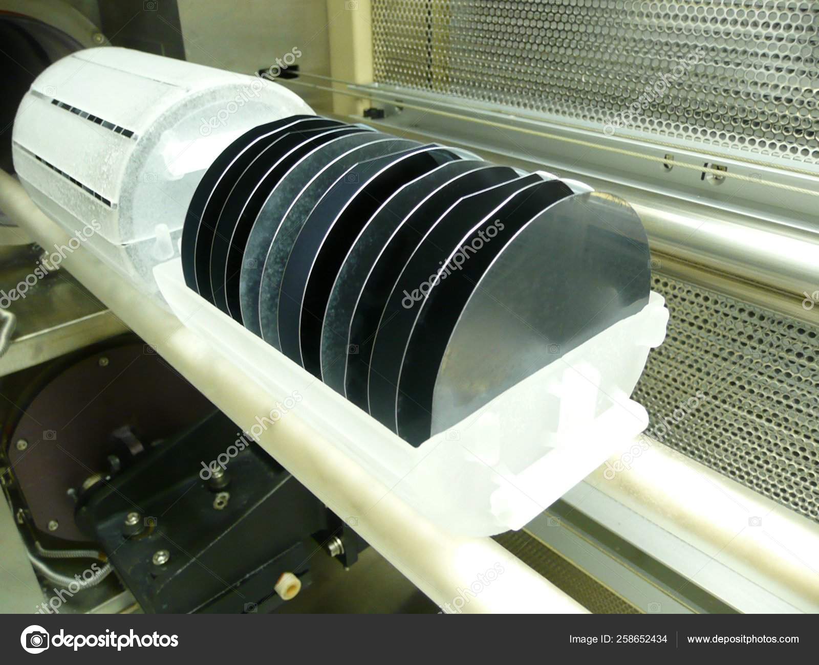 Boat Silicon Wafers Ready Processing Semiconductor Lab Stock Photo by ...