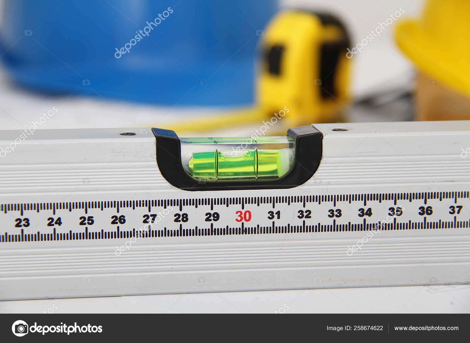 Helmets Tools Construction Drawings Buildings — Stock Photo © YAYImages ...