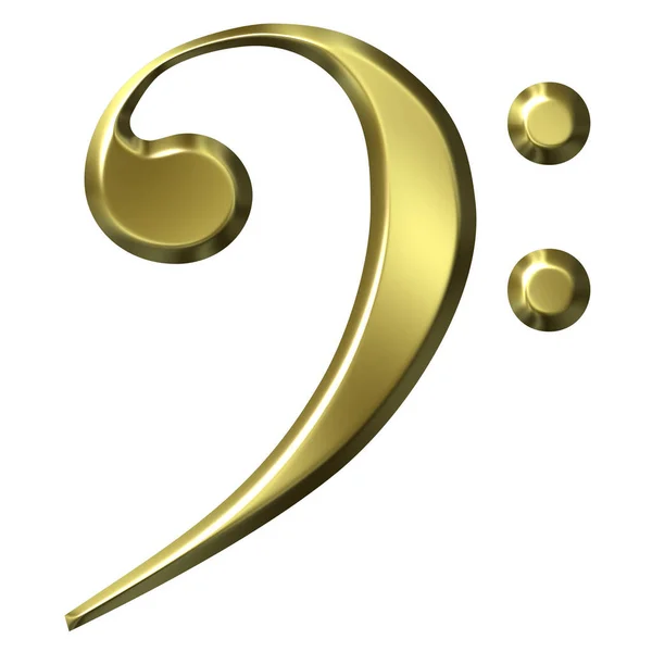3D Golden Bass Clef — Stock Photo © georgios #1395182