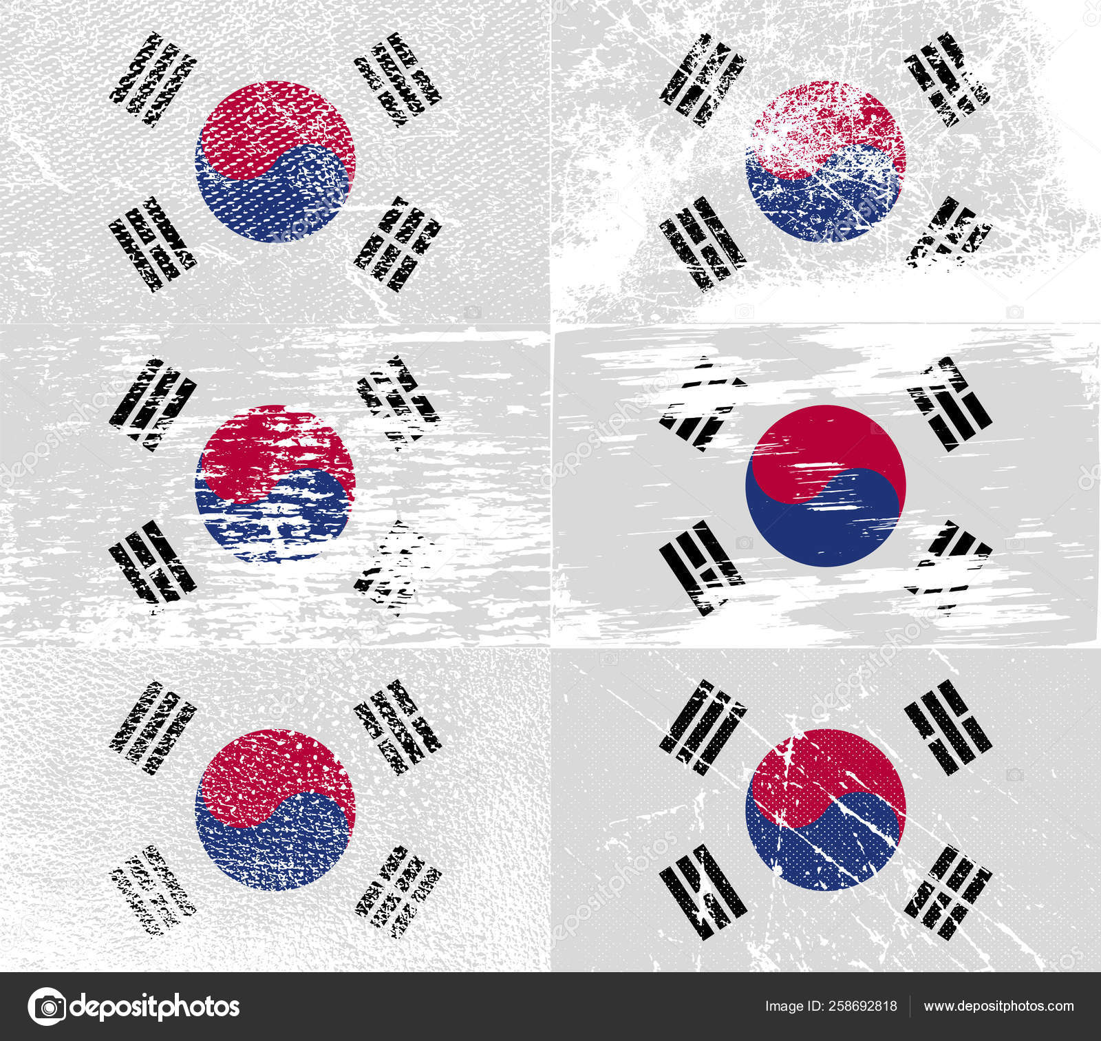 Flag South Korea Old Texture Illustration Stock Photo by ©YAYImages ...